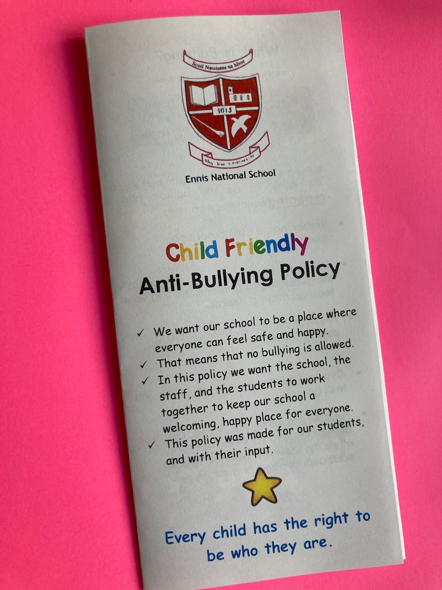 Anti Bullying week - Ennis National School